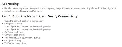 Solved Topology Addressing Use The Networking