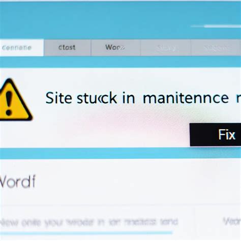 How To Fix A Wordpress Site Stuck In Maintenance Mode