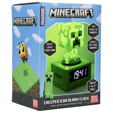 Minecraft Creeper Icon Alarm Clock Smyths Toys Uk