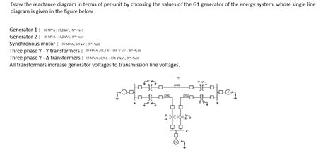 Solved Draw The Reactance Diagram In Terms Of Per Unit By