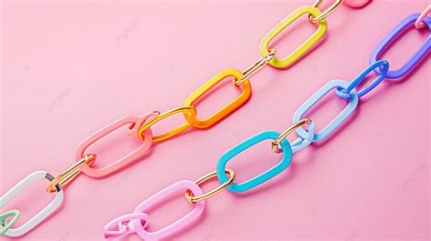 분홍색 배경에 여러 색상의 종이 클립 체인 클립 사무실 문방구 배경 일러스트 및 사진 무료 다운로드 Pngtree