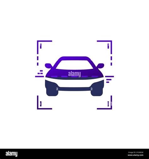Car Scanning Icon On White Vector Stock Vector Image And Art Alamy