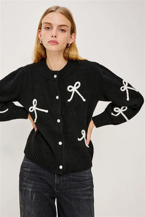 Francesca Cardigan Black Ivory Rails Joelles By Ally