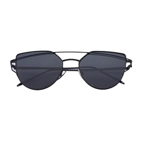 Reflective Lenses Ladies Sunglasses Metal Frame Ou Vicedeal