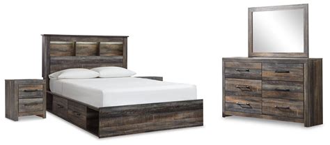 Signature Design By Ashley Drystan B211b19 Queen Bookcase Storage Bed