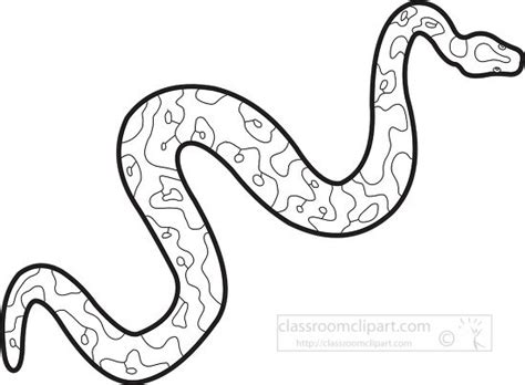 Animal Outline Clipart Python Clipart With Large Brown Spots Black