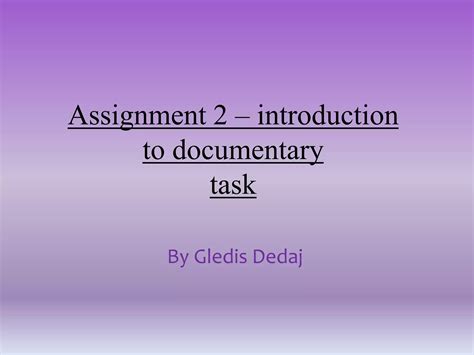 Assignment 2 Introduction Ppt Free Download