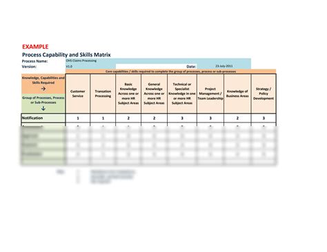 Solution Process Capability And Skills Matrix Template Studypool