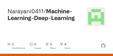GitHub Narayani Machine Learning Deep Learning
