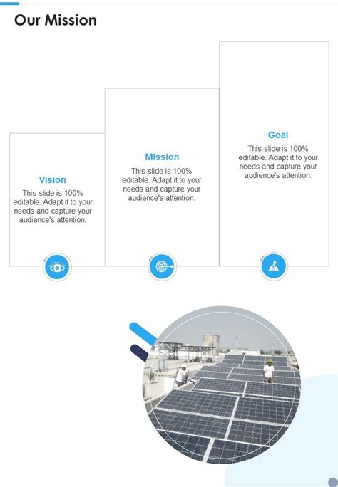 Project Proposal For Solar Panel Sales Our Mission One Pager Sample Example