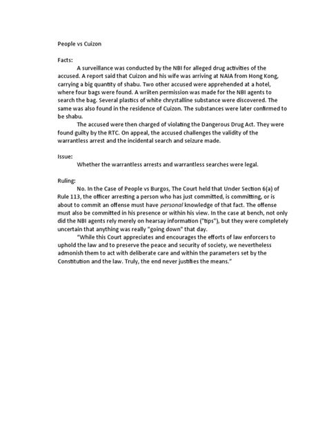 People Vs Cuizon Case Digest Pdf