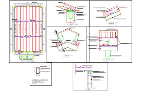 Industrial Warehouse Foundation Plan And Structure Details Dwg File
