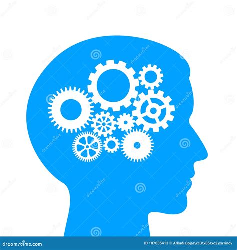 Male Logical Thinking Process Pictogram Stock Vector Illustration Of Logical Concept 107035413