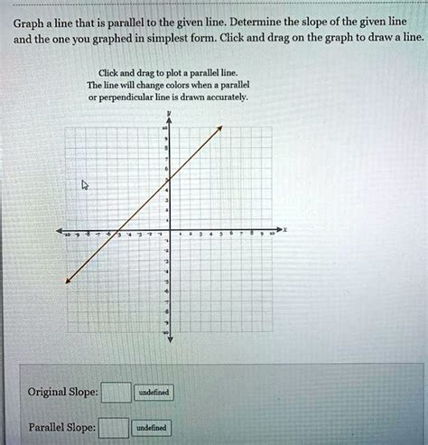 solved graph a line that is parallel to the given line determine the