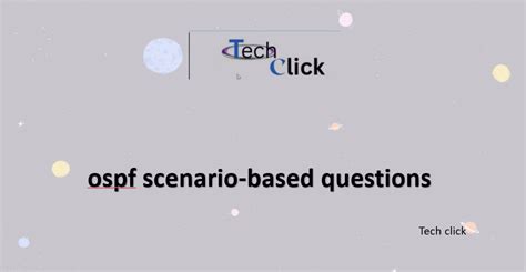 Ospf Scenario Based Questions