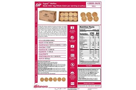 Eggo Waffles Nutrition Facts Label Pensandpieces