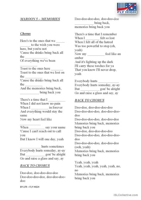 Maroon 5 Lyrics