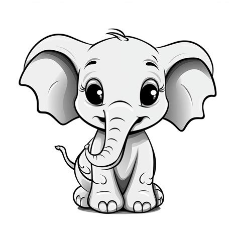 Nursery Decor Chibi Elephant High Resolution Png Artwork Etsy