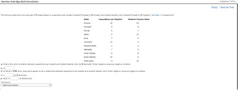 Solved Exercise 18 34 Algo Rank Correlation Question 7 Chegg Com