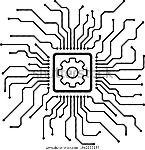 Cpu Chip Circuit Technology Illustration Stock Illustration Shutterstock