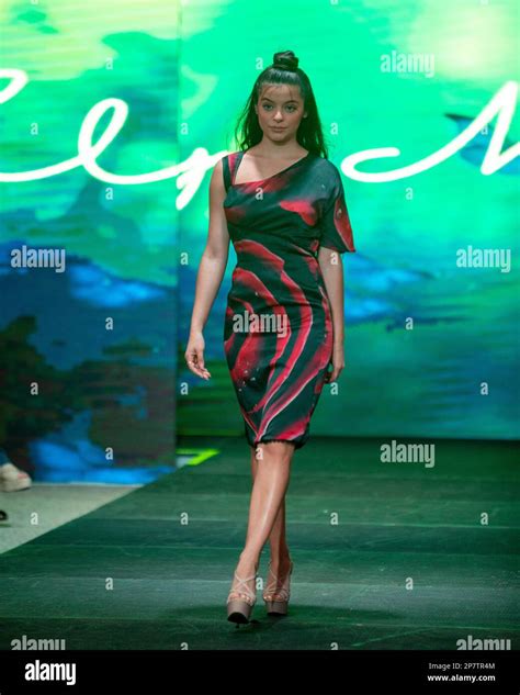 A Model Walks The Runway For Designer Lily Marotto Fashion Show During