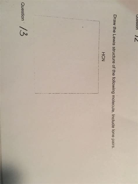 Solved Question Draw The Lewis Structure Of The Following