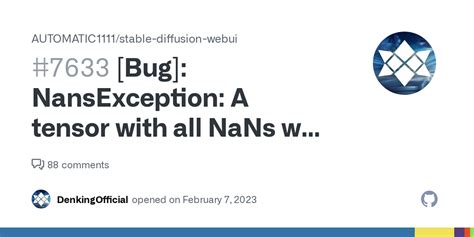 Bug Nansexception A Tensor With All Nans Was Produced In Vae On Some Images In Img2img