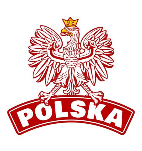 Polish White Eagle Vector Emblem Editorial Photography Illustration