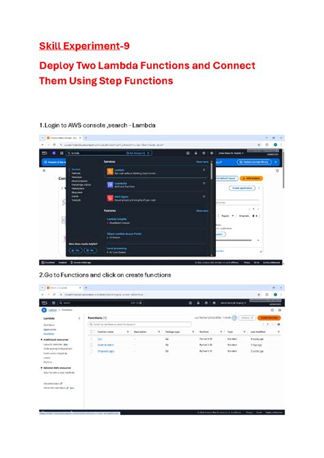 S9 Deploying Two Lambda Functions With Step Functions Workflow Studocu