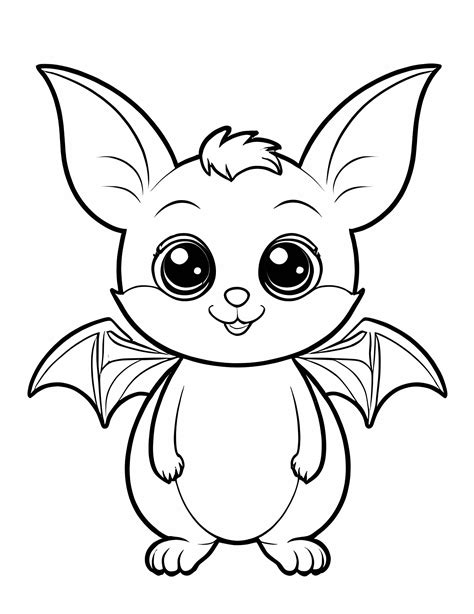 Раскраска Летучая мышь 26 распечатать Happybrushes