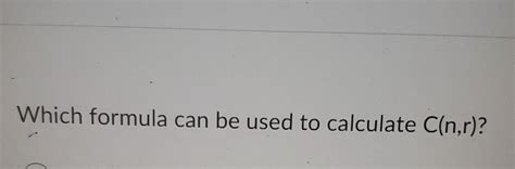 Solved Explain How To Solve Which Formula Can Be Used To Chegg Com