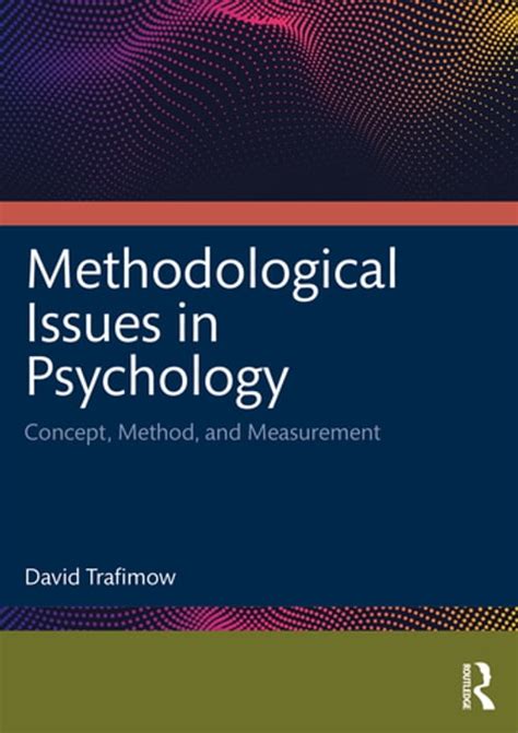 Methodological Issues In Psychology De David Trafimow En Librerías Gandhi