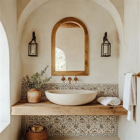 Mediterranean Inspired Bathroom Bathroom Interior Design Bathroom