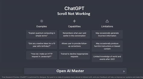 chatgpt scroll not working how to fix it open ai master
