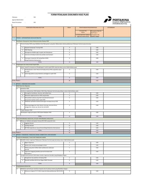 Lampiran Hsse Plan Supply Manpower Pdf