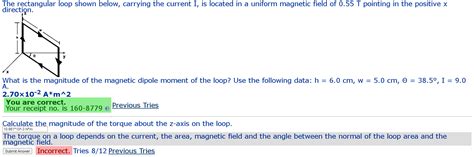 Solved The Rectangular Loop Shown Below Carrying The Chegg