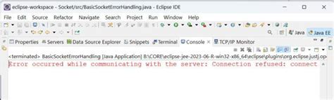 How To Implement Basic Error Handling In Socket Programming In Java