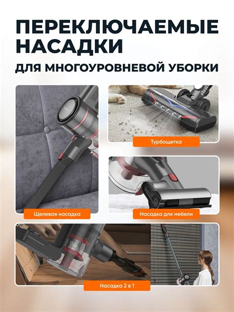 Пылесос для дома беспроводной вертикальный ручной для сухой уборки для ...