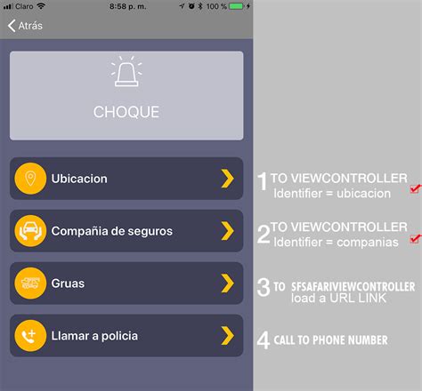 Ios Table View To Navigate To A View Controller And Other Actions In