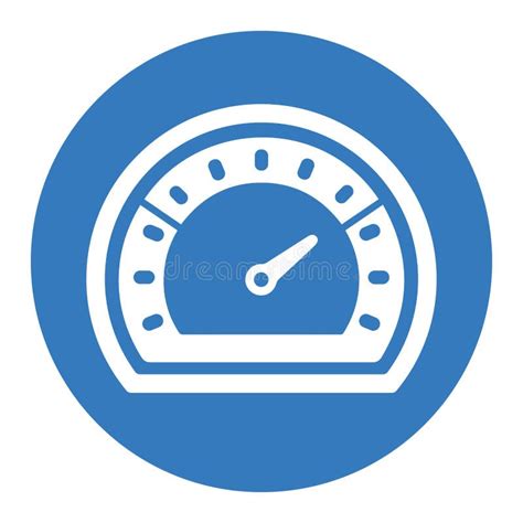 Speed Meter Icon Speedometer Blue Vector Graphics Stock Vector Illustration Of Accelerate
