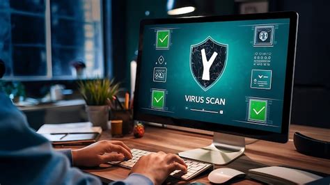 Secure Computer Virus Scan Cybersecurity Protection Concept Premium Ai Generated Image