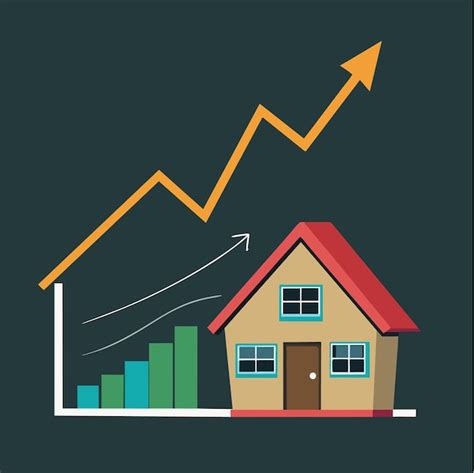 Premium Vector A House With A Graph Above It And A Diagram Above It
