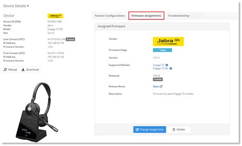 Updating Firmware Already Assigned To Device