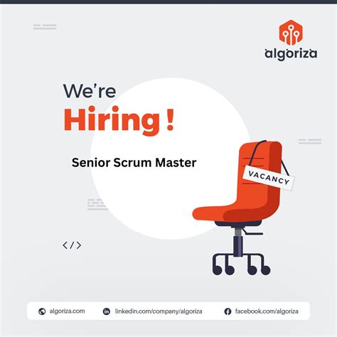 Algoriza On Linkedin Available Vacancy Senior Scrum Master Type Full