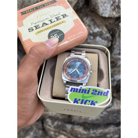 Jual Vintage Fssil Big Tic Spiral Watch Jam Fosil Bigtic Flame Not