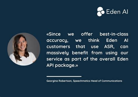 Speechmatics Speech Recognition Api Is Available On Eden Ai