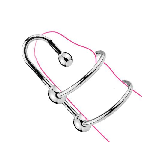 Chastity Urethra Penis Plug Metal Cock Ring With Stainless