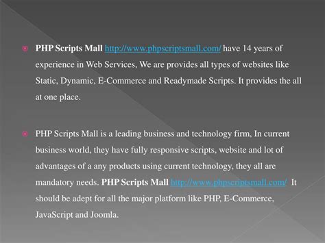 Ppt Readymade Php Script Web Development Company Php Scripts Mall
