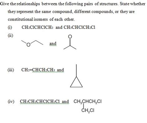 Solved Give The Relationships Between The Following Pairs