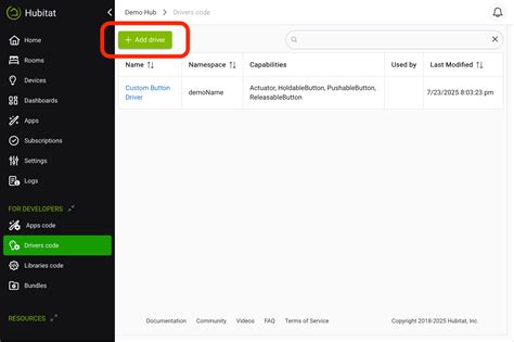 Drivers Code Hubitat Documentation
